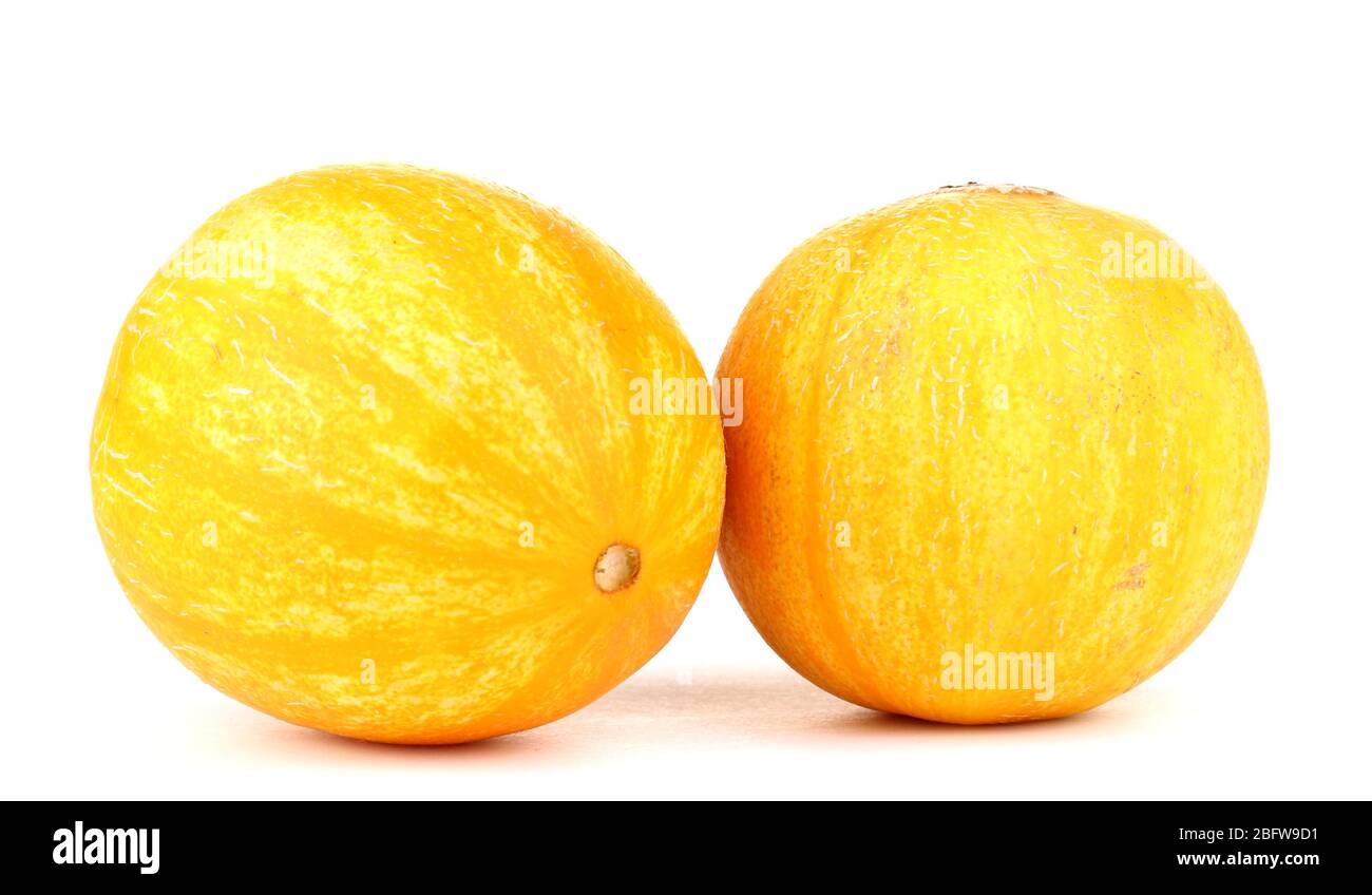Ripe melons isolated on white Stock Photo - Alamy