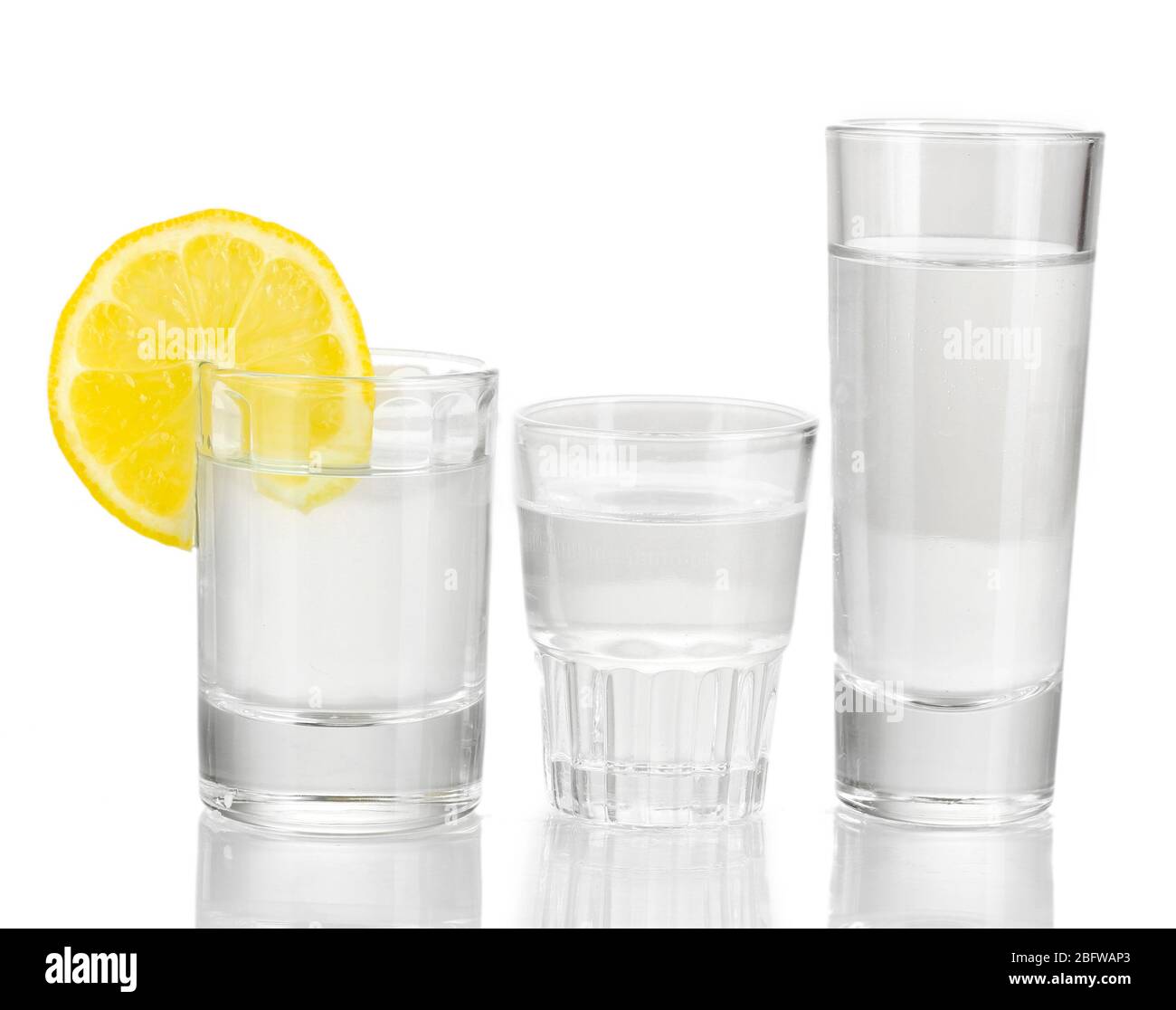 a variety of alcoholic drinks isolated on white Stock Photo - Alamy