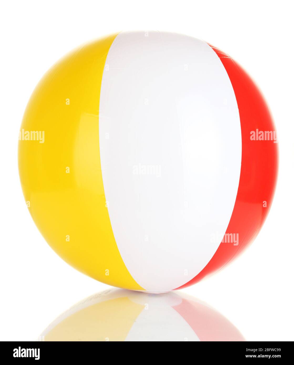 bright inflatable ball isolated on white Stock Photo - Alamy