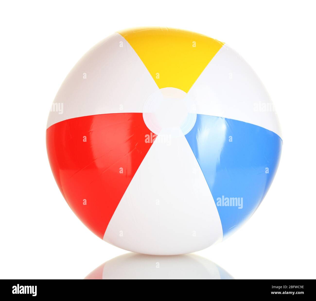 bright inflatable ball isolated on white Stock Photo - Alamy