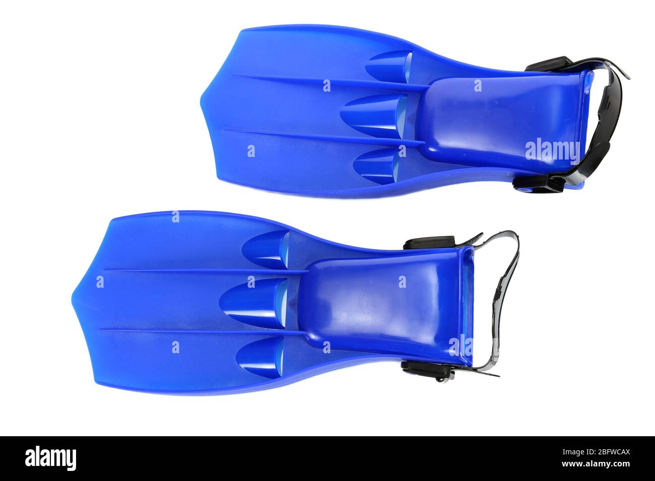 blue flippers isolated on white Stock Photo - Alamy