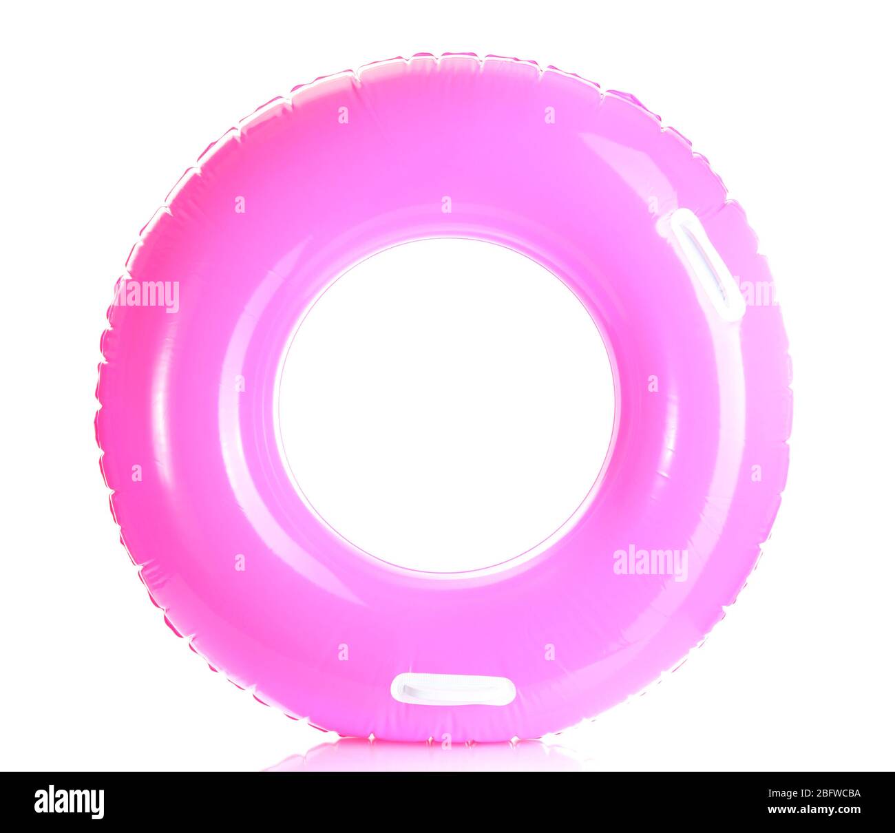 pink life ring isolated on white Stock Photo - Alamy