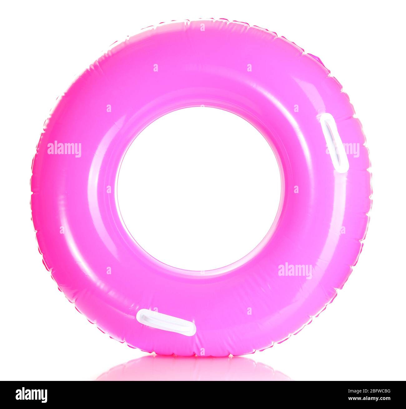pink life ring isolated on white Stock Photo - Alamy