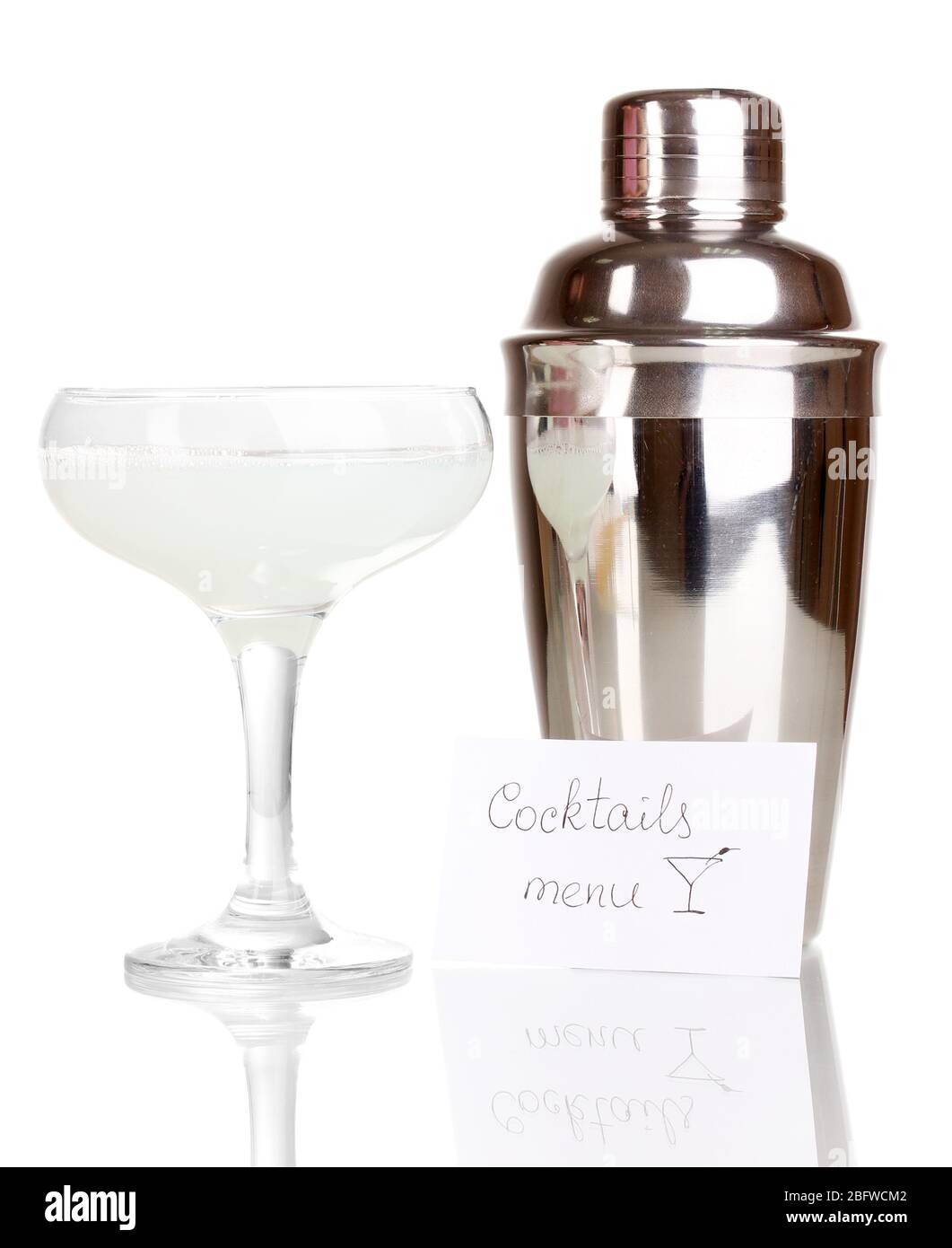 Tasty transparent cocktail isolated on white Stock Photo - Alamy