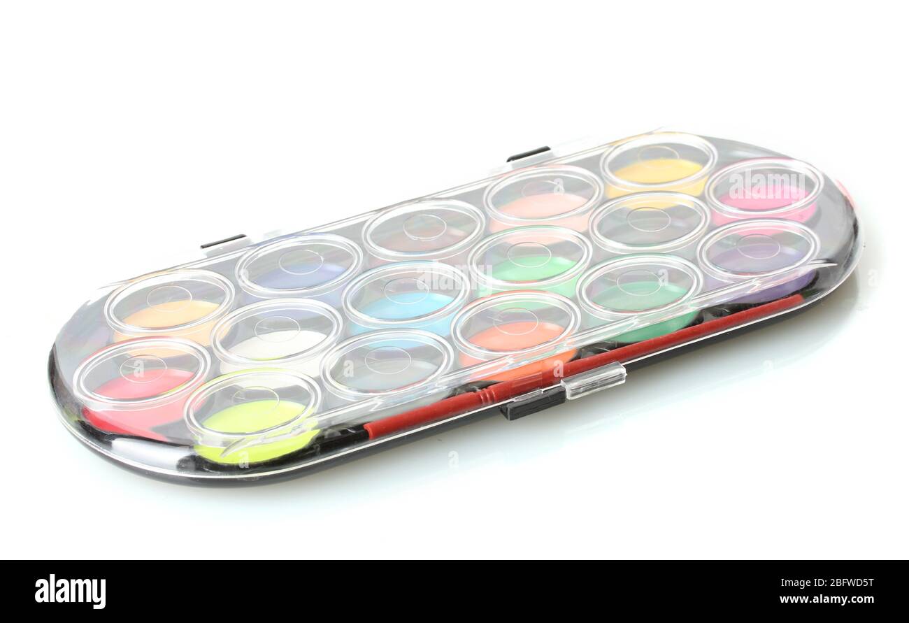 Watercolors isolated on white Stock Photo - Alamy