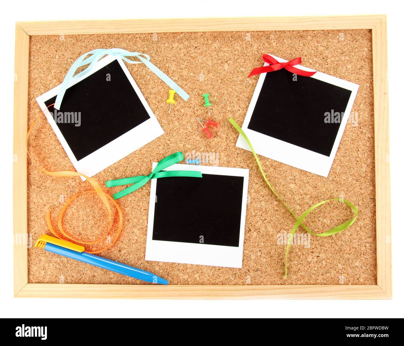 Cork board with commemorative notes Stock Photo - Alamy