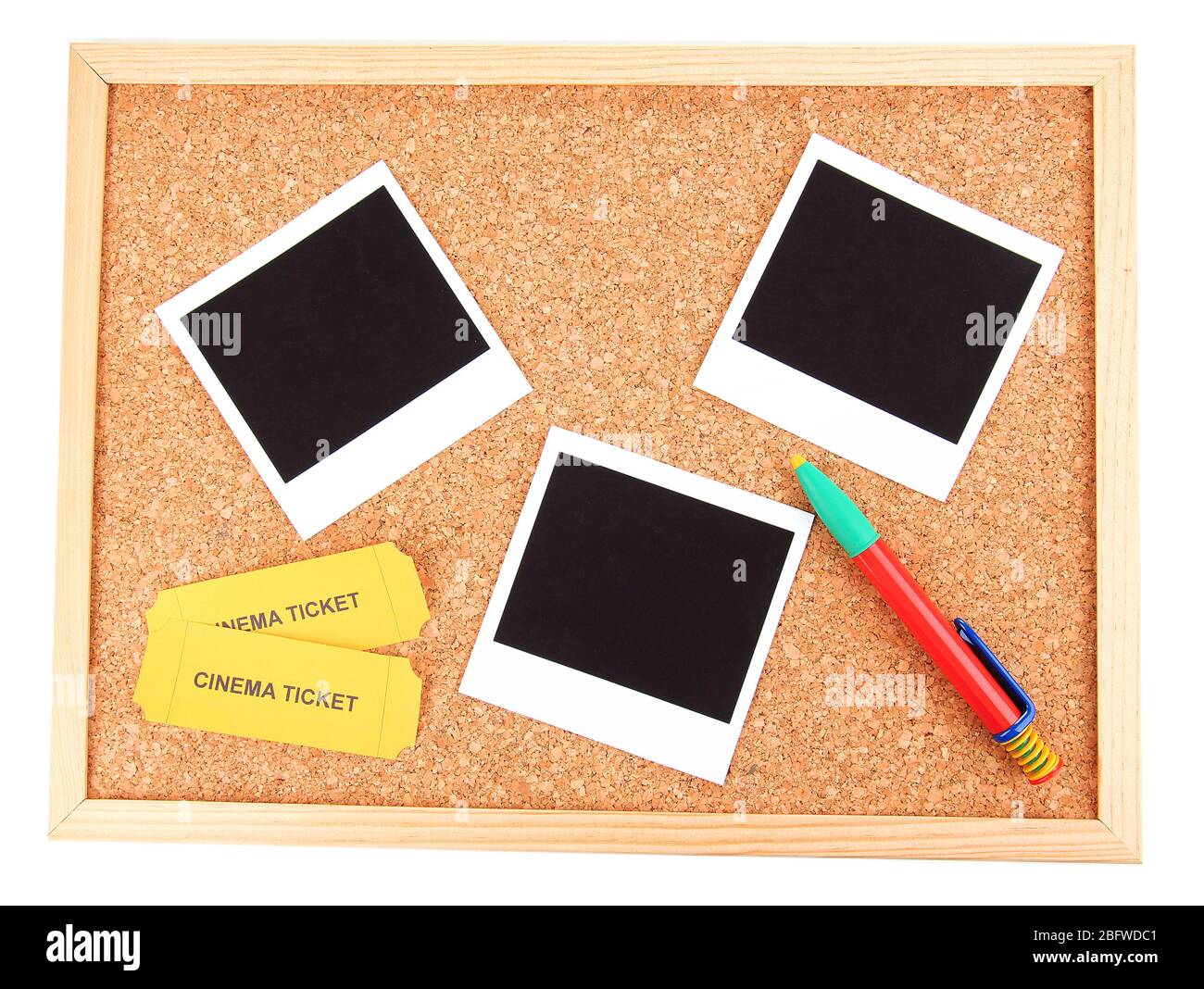 Cork board with commemorative notes Stock Photo - Alamy