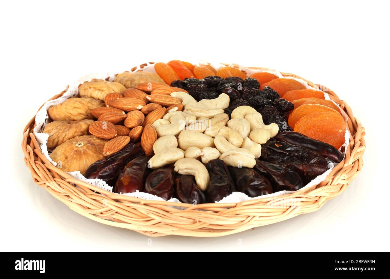 different dried fruits isolated on white Stock Photo - Alamy