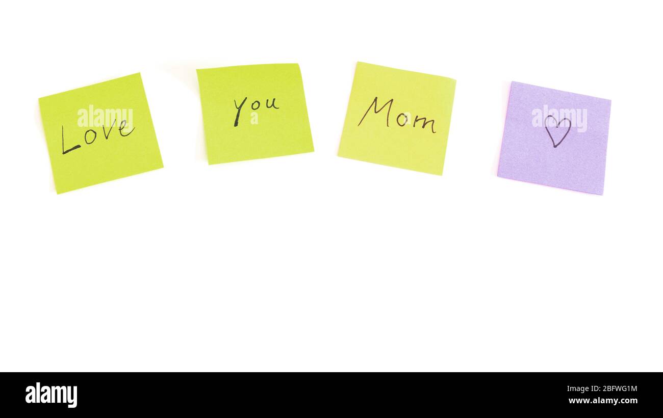 Design concept for the mother's day made with post it. Photo with copy ...
