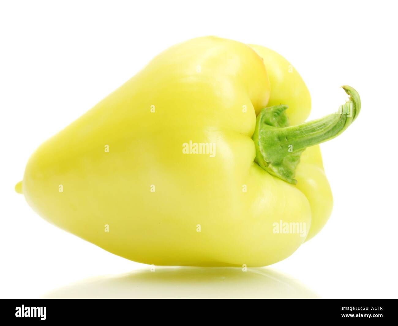 fresh green paprika isolated on white Stock Photo - Alamy