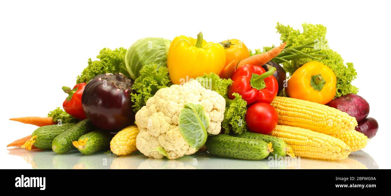 Fresh vegetables isolated on white Stock Photo - Alamy