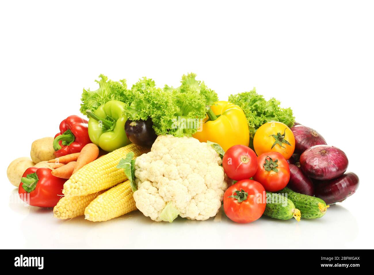 Fresh vegetables isolated on white Stock Photo - Alamy