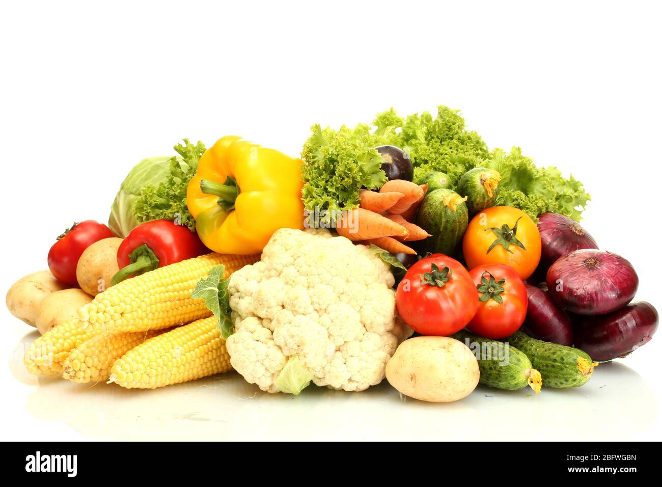 Fresh vegetables isolated on white Stock Photo - Alamy