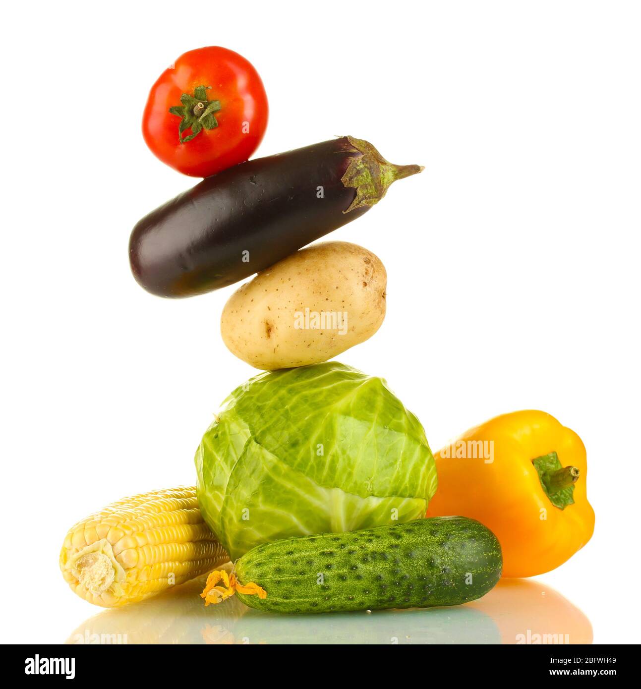 Fresh vegetables isolated on white Stock Photo - Alamy