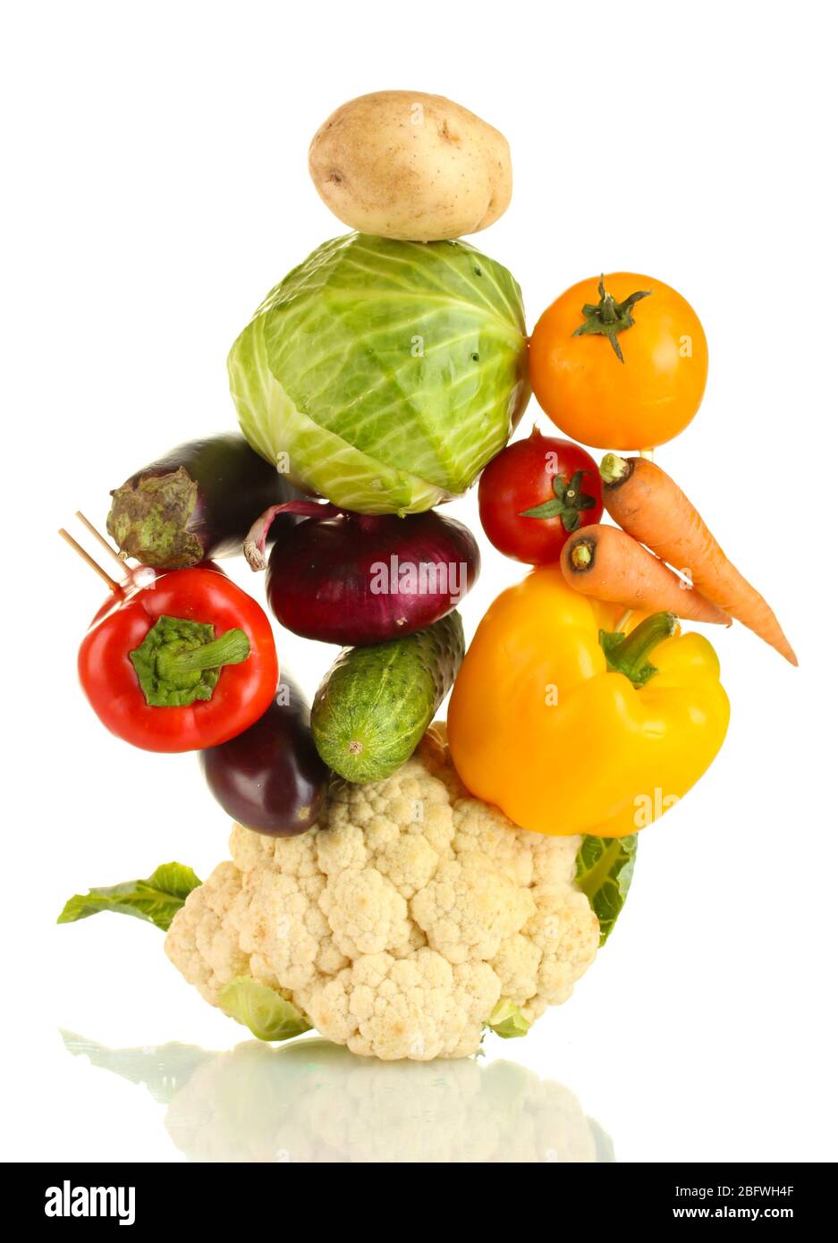 Fresh vegetables isolated on white Stock Photo - Alamy