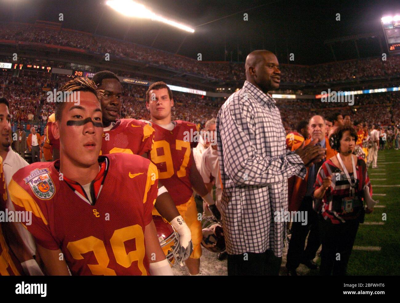 Miami Gardens, United States. 04th Jan, 2005. Shaquille O'Neal stands ...