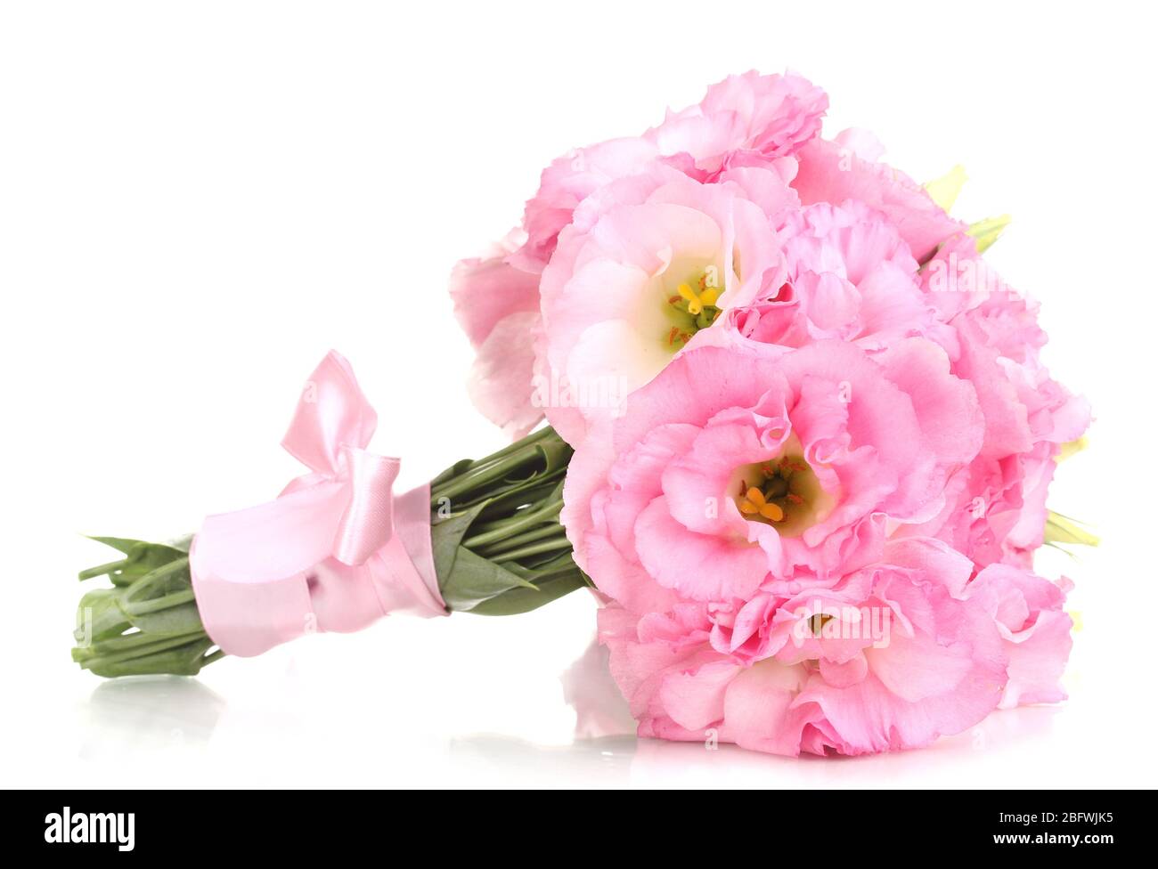 bouquet of eustoma flowers, isolated on white Stock Photo - Alamy