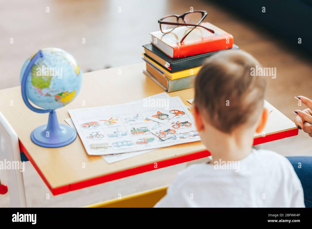 Teaching children at home Stock Photo - Alamy