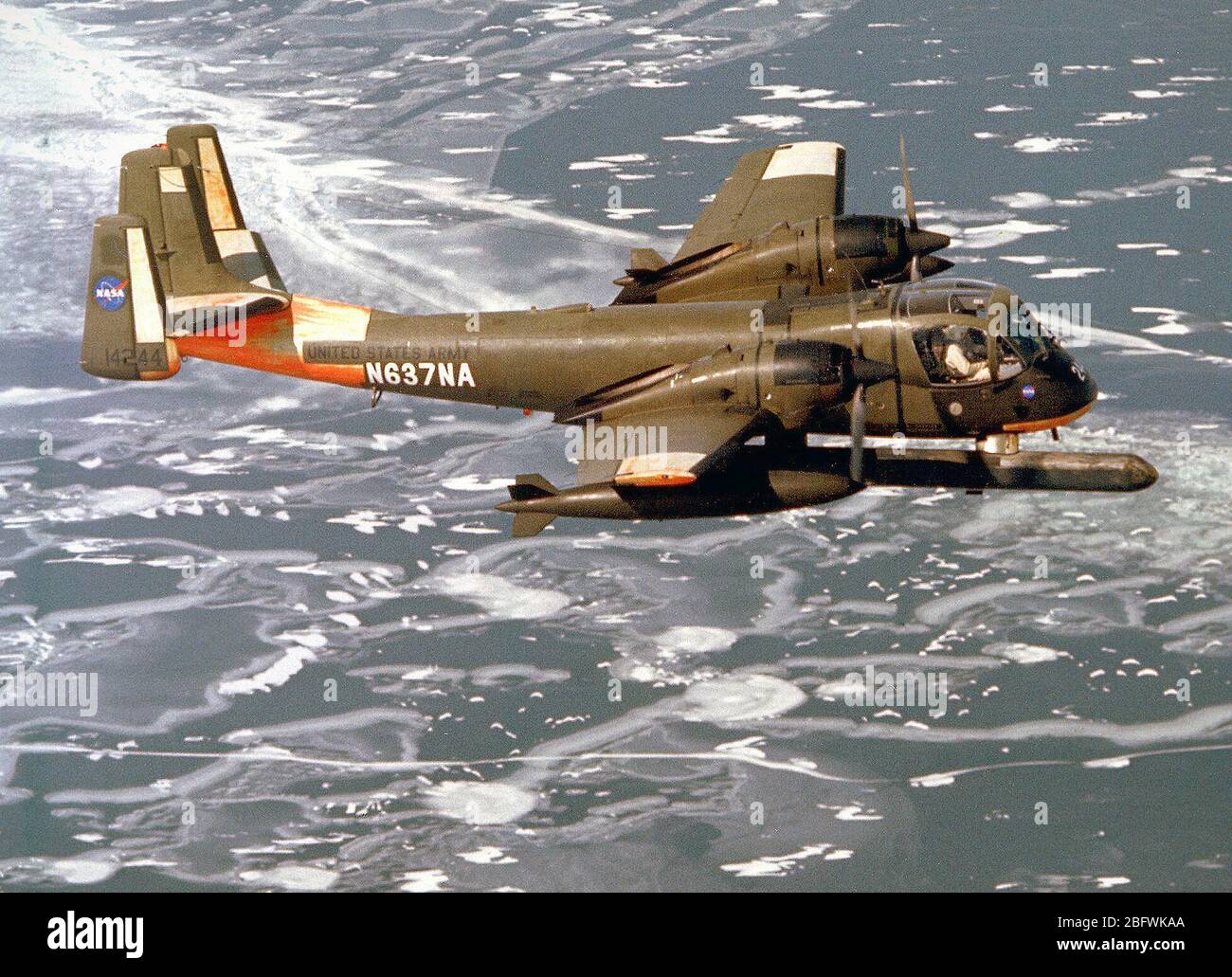 1973 - Grumman OV-1B Mohawk Maps the Ice over the Great Lakes Stock ...