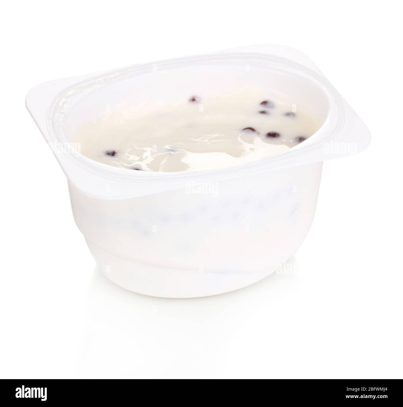 Yogurt isolated on white Stock Photo - Alamy