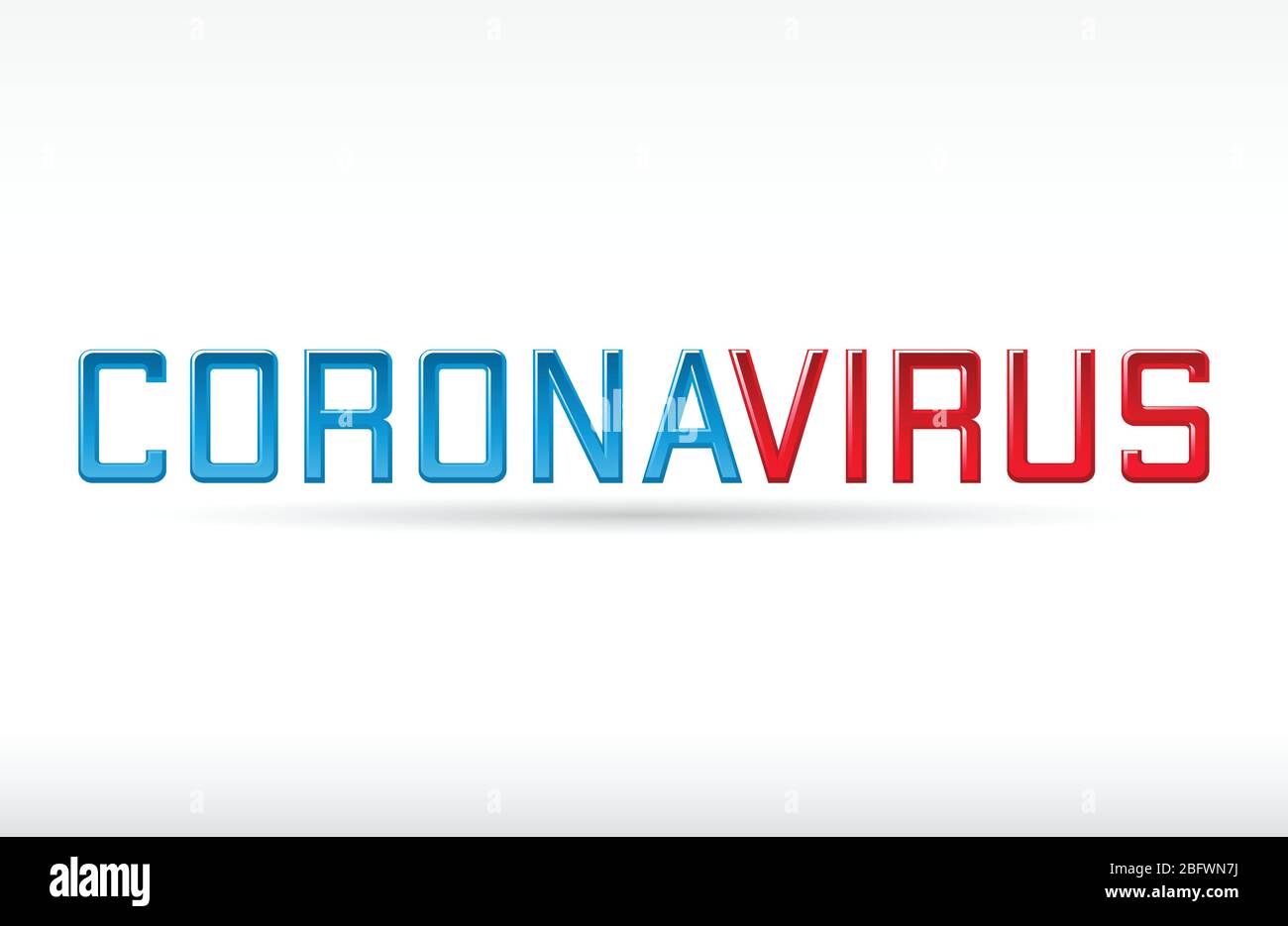 Vector illustration of coronavirus text Covid-19 virus disease Stock ...