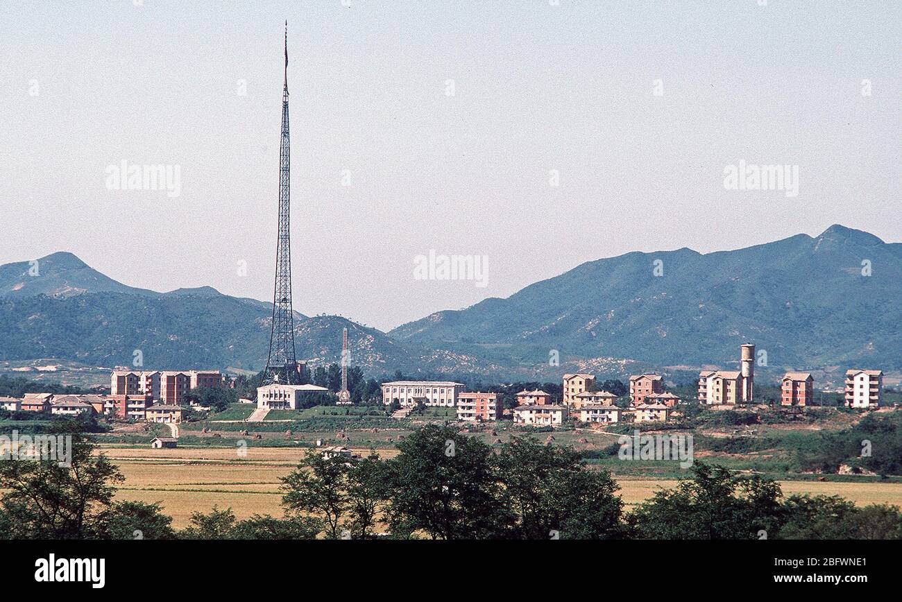 9/1/1987 - A view of the North Korean village Kijong-dong, also known ...