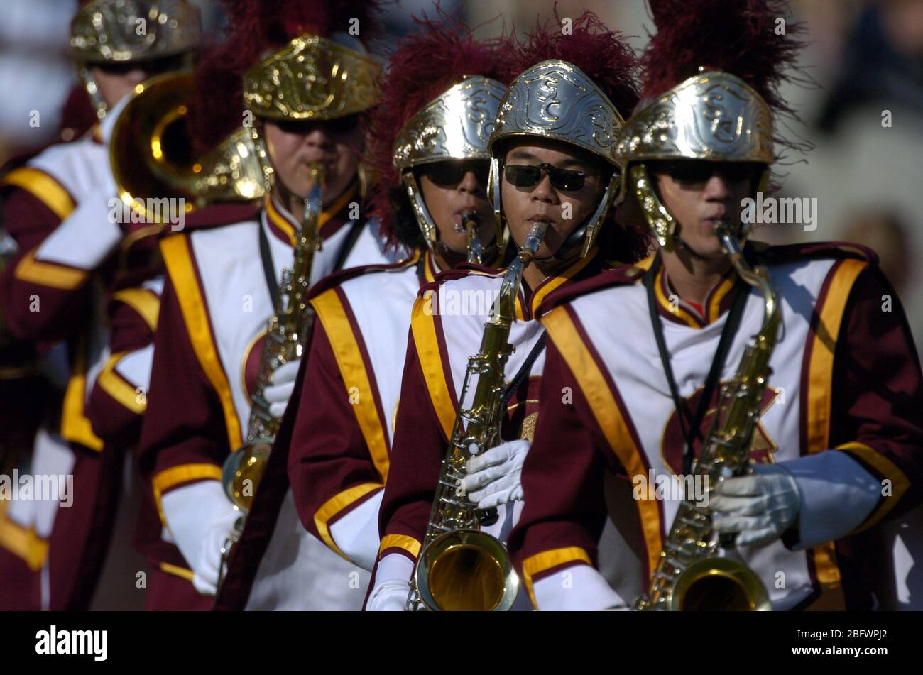 Los Angeles, United States. 23rd Oct, 2004. USC Trojan Marching Band ...
