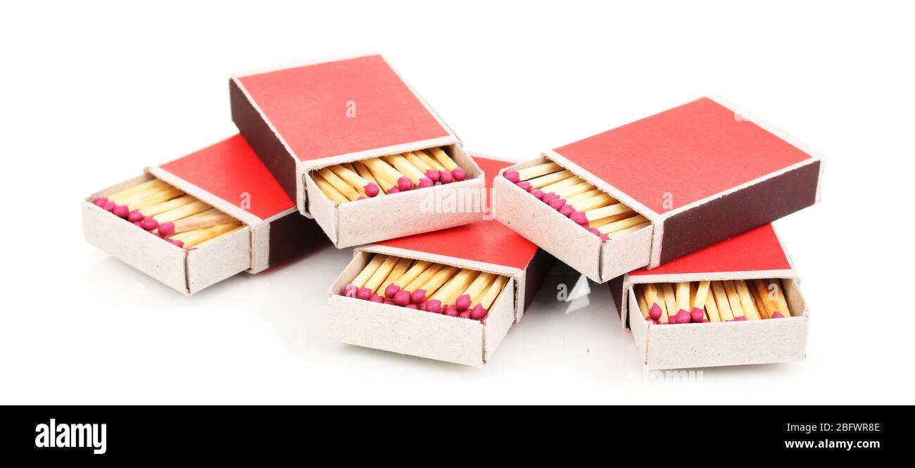 matches isolated on white Stock Photo - Alamy