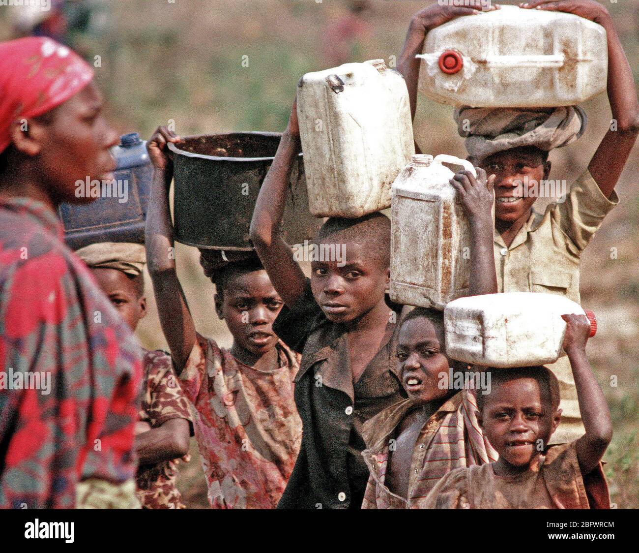 1994 - Children, displaced refugees from Rwanda's bitter civil war ...