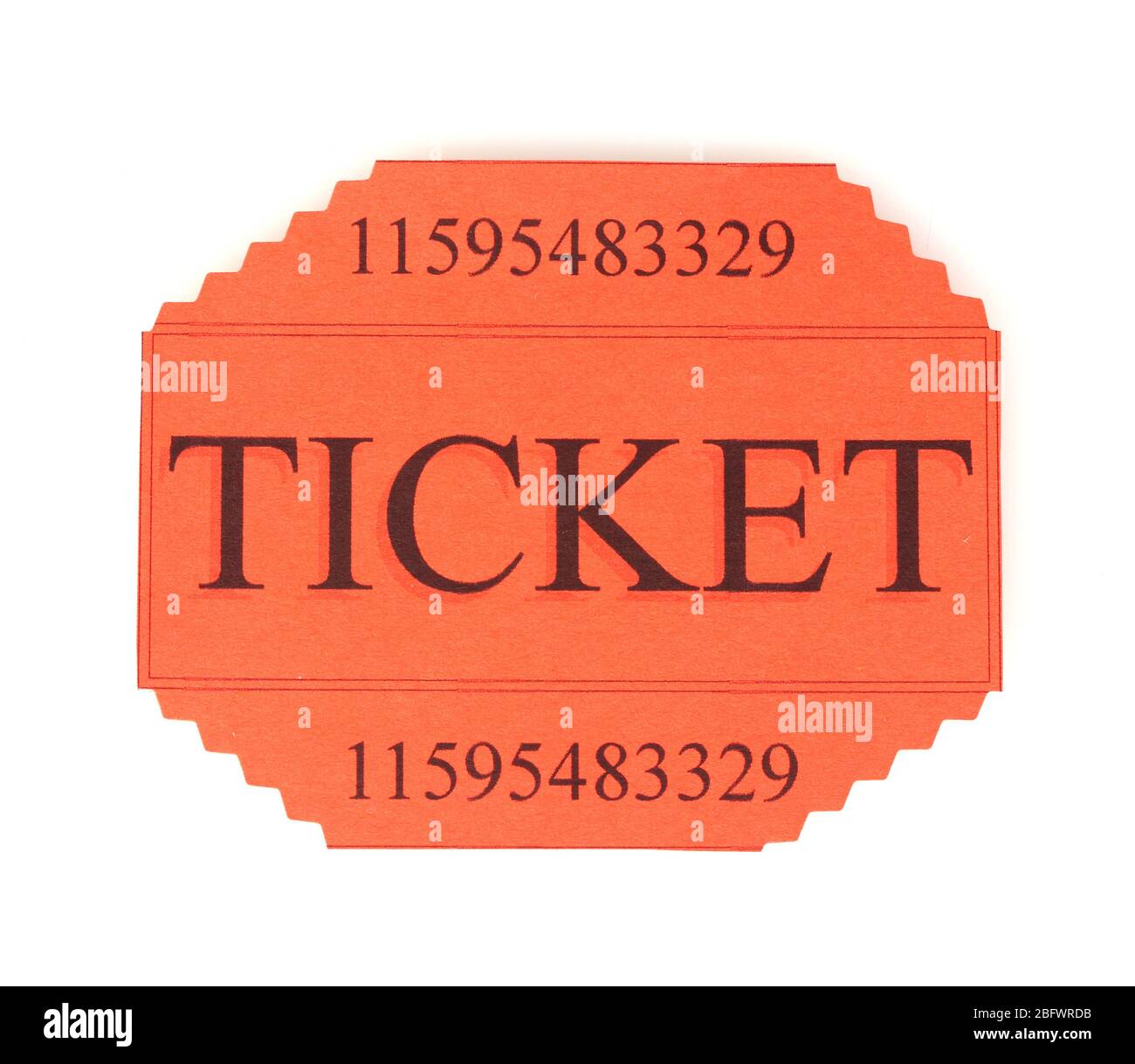 Colorful ticket isolated on white Stock Photo - Alamy