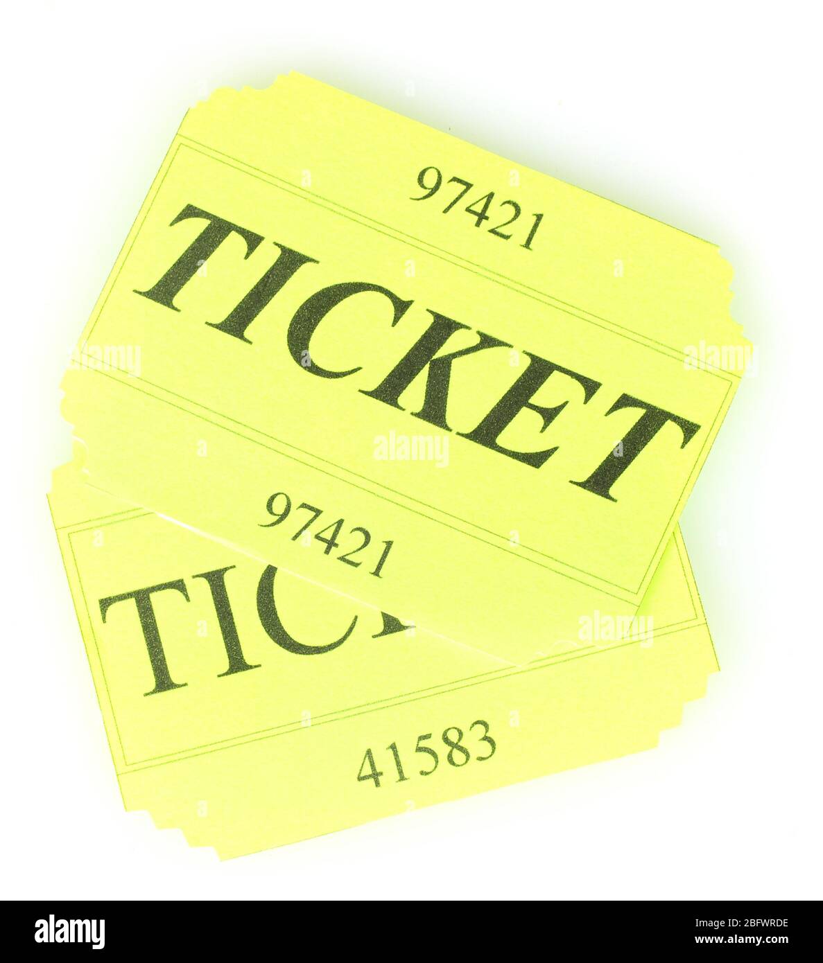 Colorful tickets isolated on white Stock Photo - Alamy