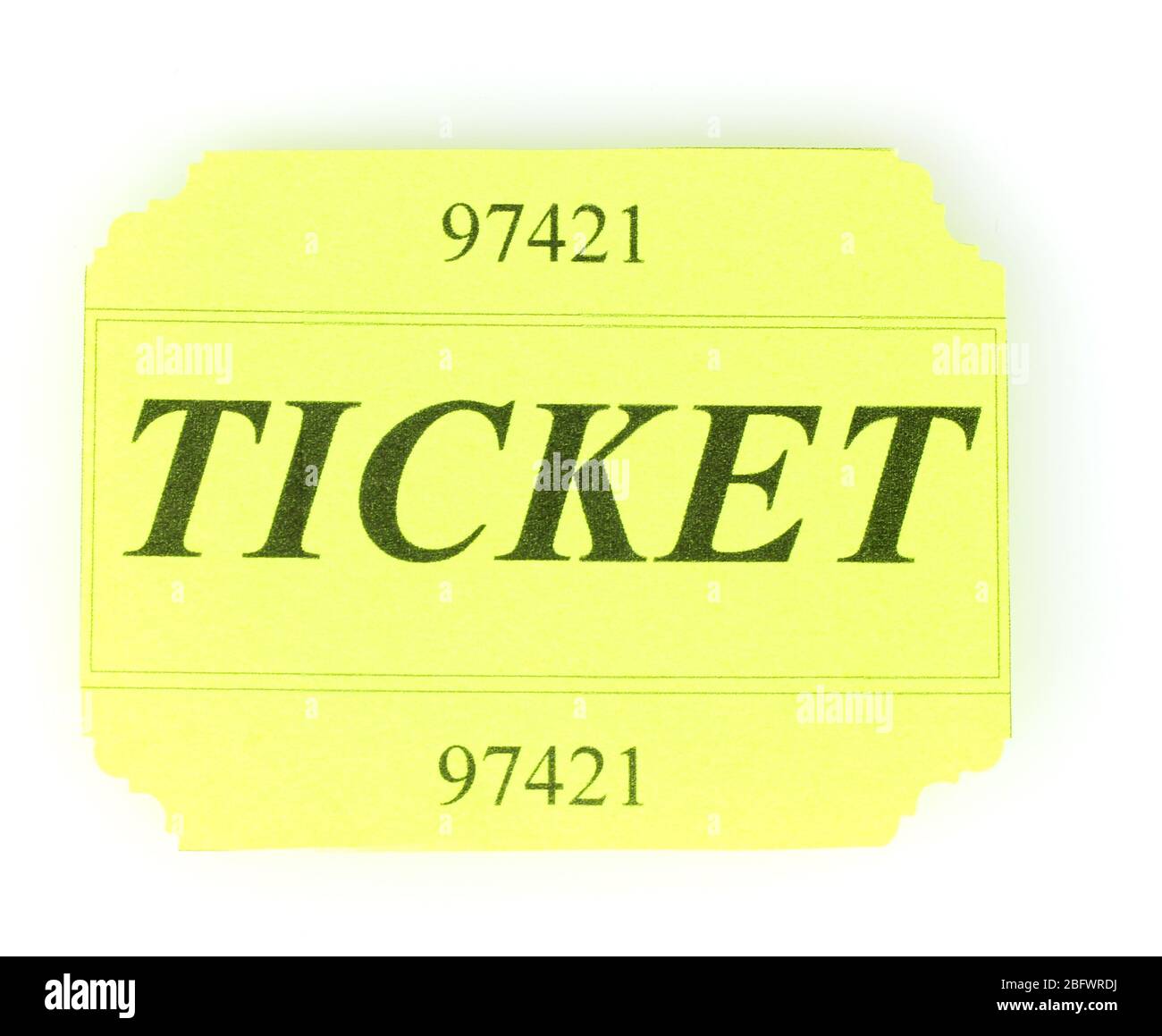 Colorful ticket isolated on white Stock Photo - Alamy