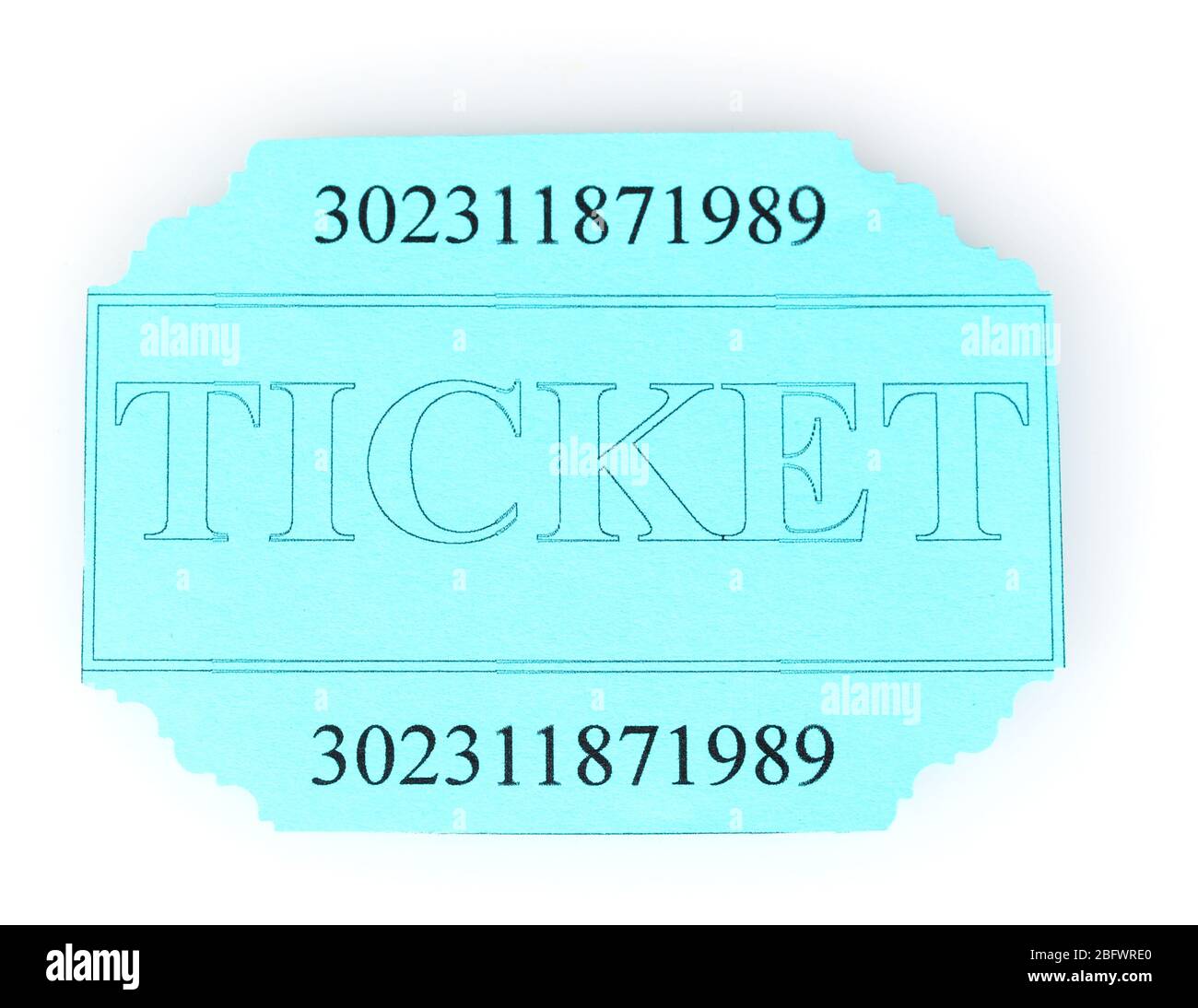 Colorful ticket isolated on white Stock Photo - Alamy