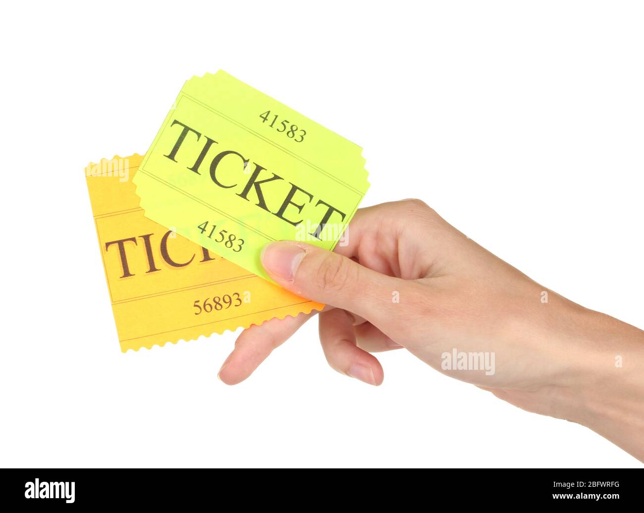Hand holding movie ticket Cut Out Stock Images & Pictures - Alamy