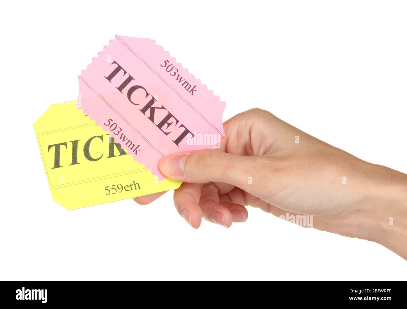 Hand holding movie ticket Cut Out Stock Images & Pictures - Alamy