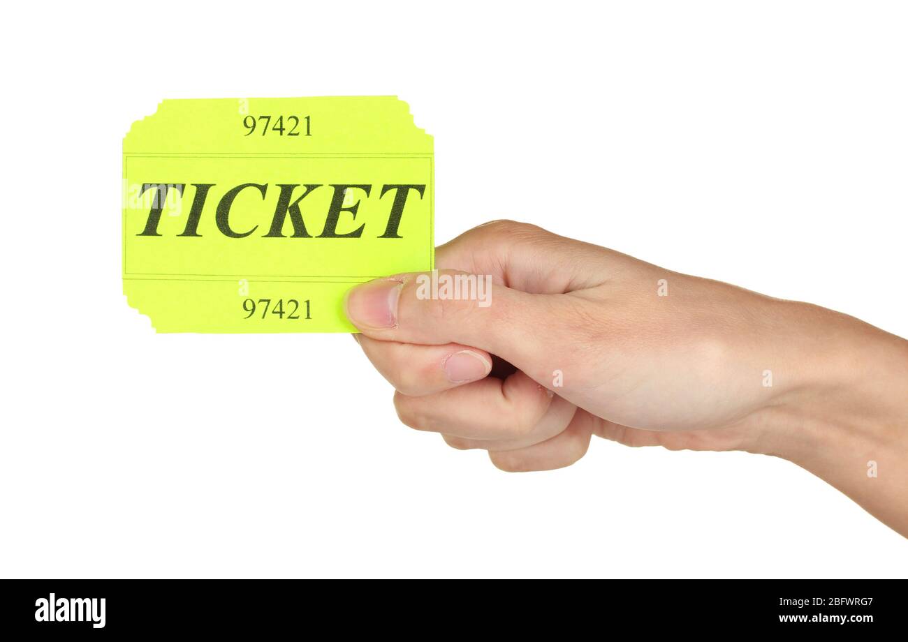 Hand holding movie ticket Cut Out Stock Images & Pictures - Alamy