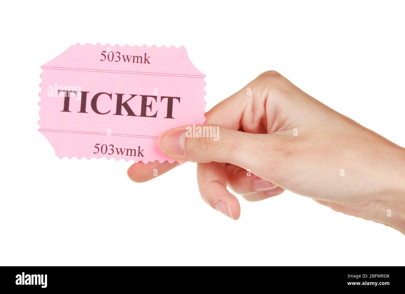 Hand holding movie ticket Cut Out Stock Images & Pictures - Alamy