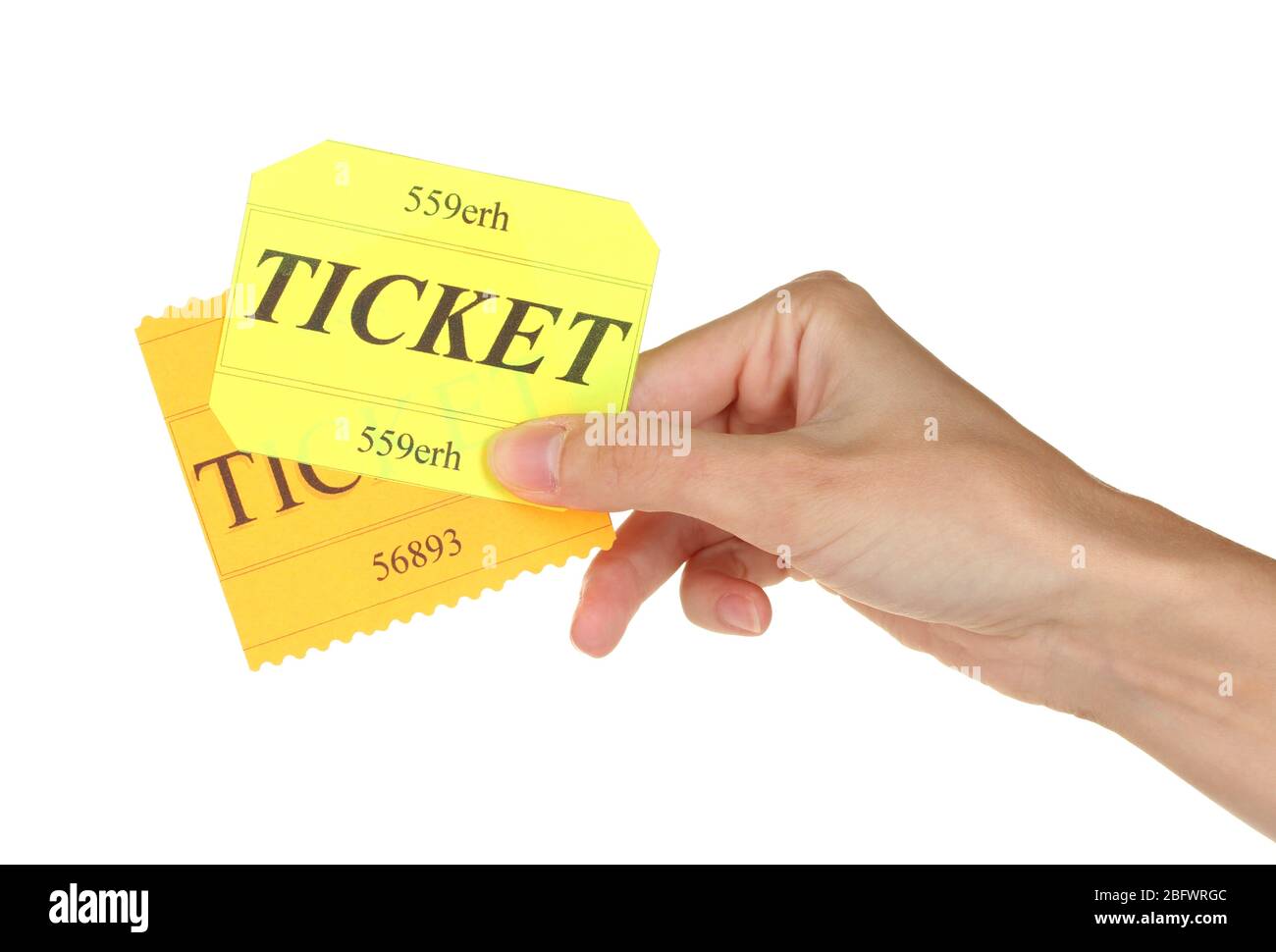 Hand holding movie ticket Cut Out Stock Images & Pictures - Alamy