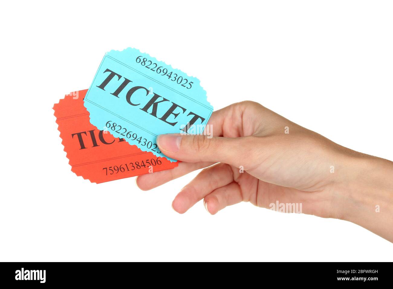 Hand holding movie ticket Cut Out Stock Images & Pictures - Alamy