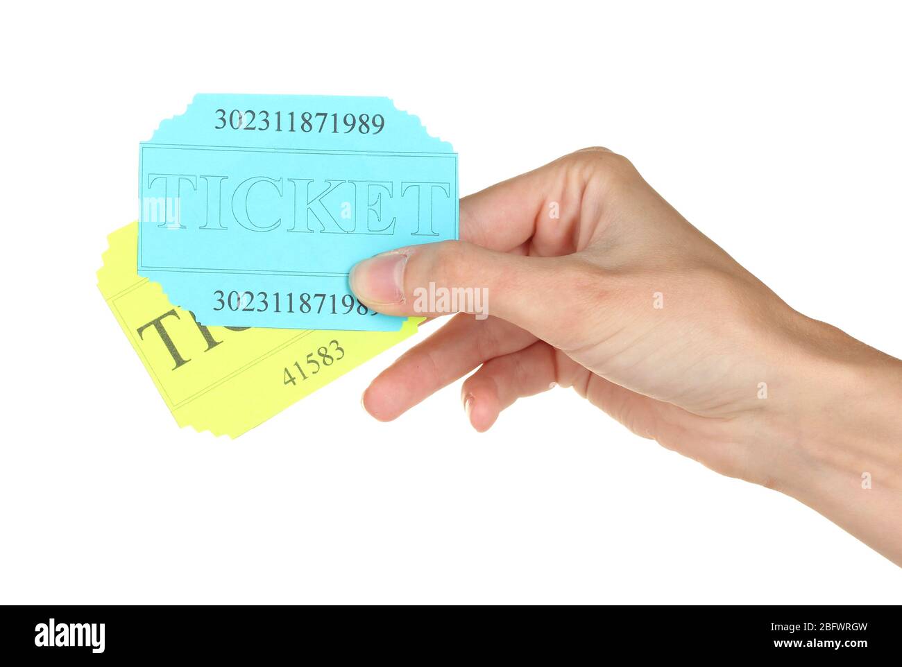 Hand holding movie ticket Cut Out Stock Images & Pictures - Alamy