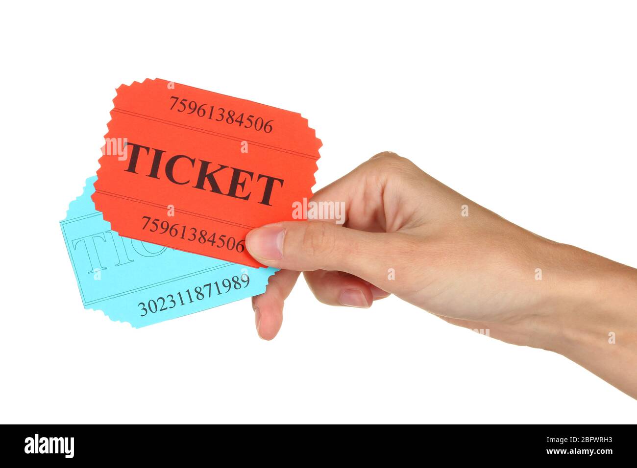 Hand holding movie ticket Cut Out Stock Images & Pictures - Alamy