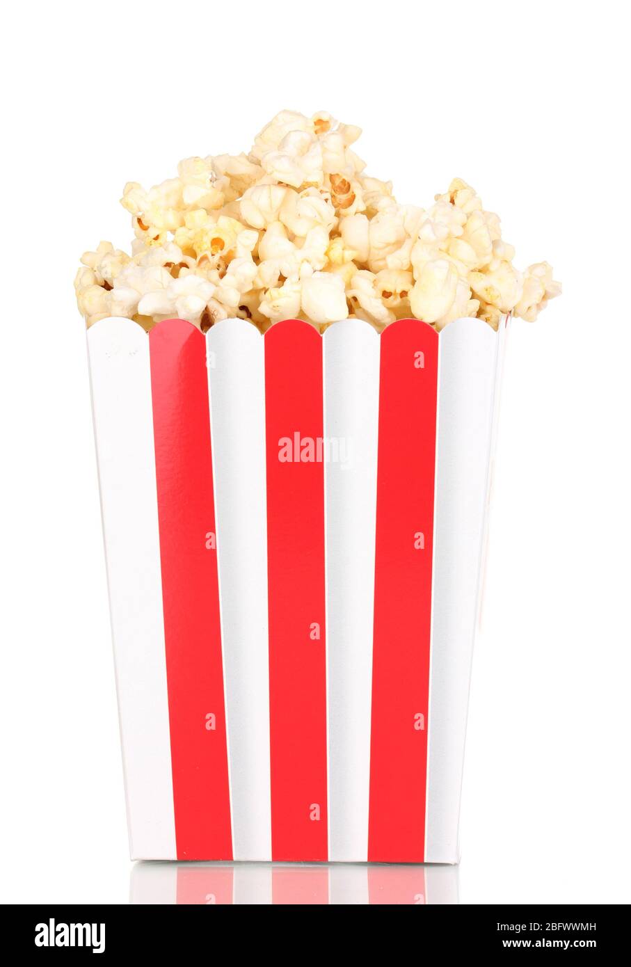 classic box of popcorn isolated on white Stock Photo - Alamy