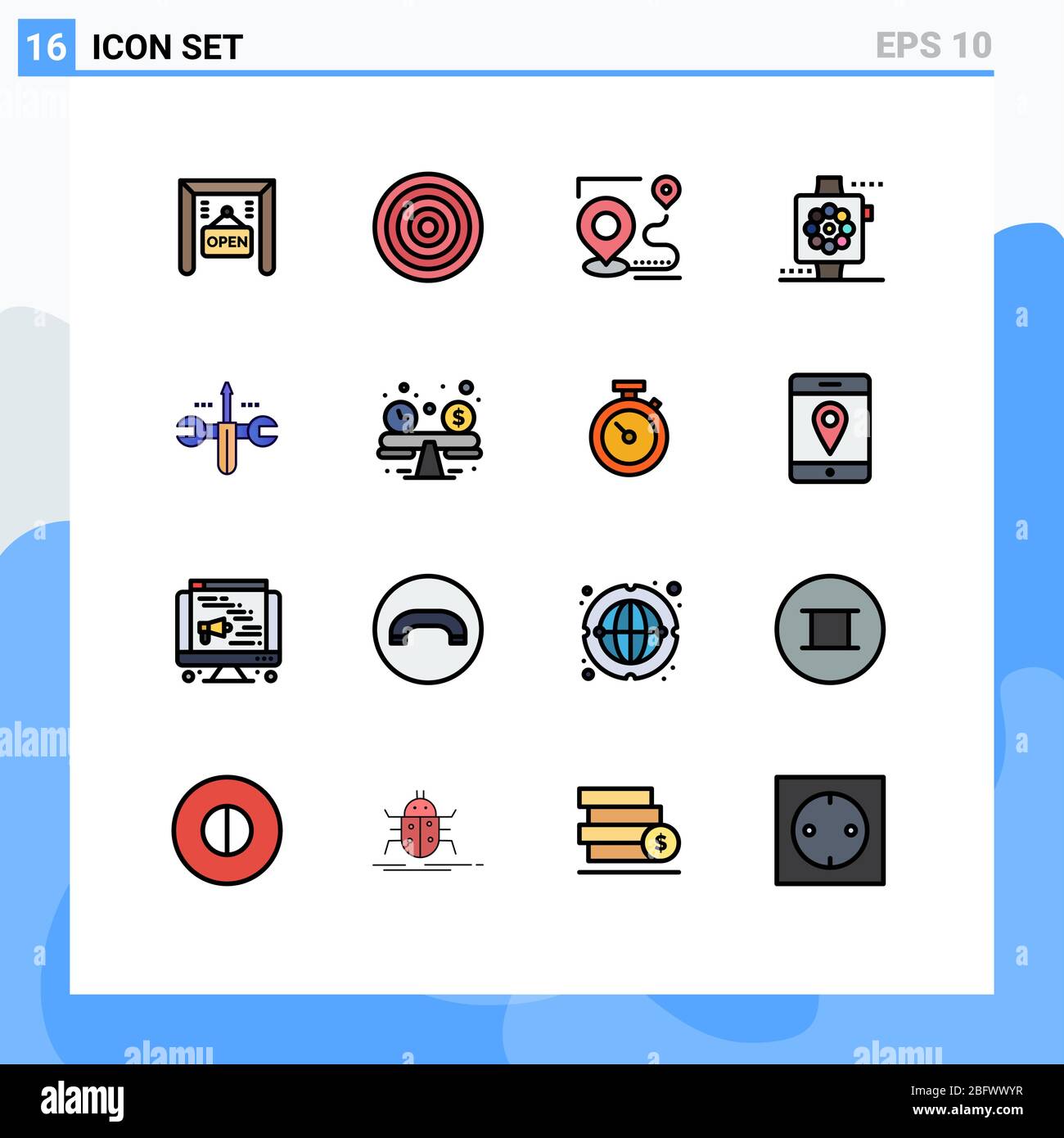 Smart route planning Stock Vector Images - Alamy