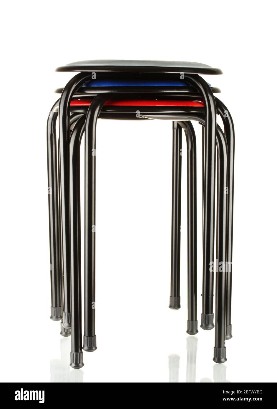 comfortable stools isolated on white Stock Photo - Alamy