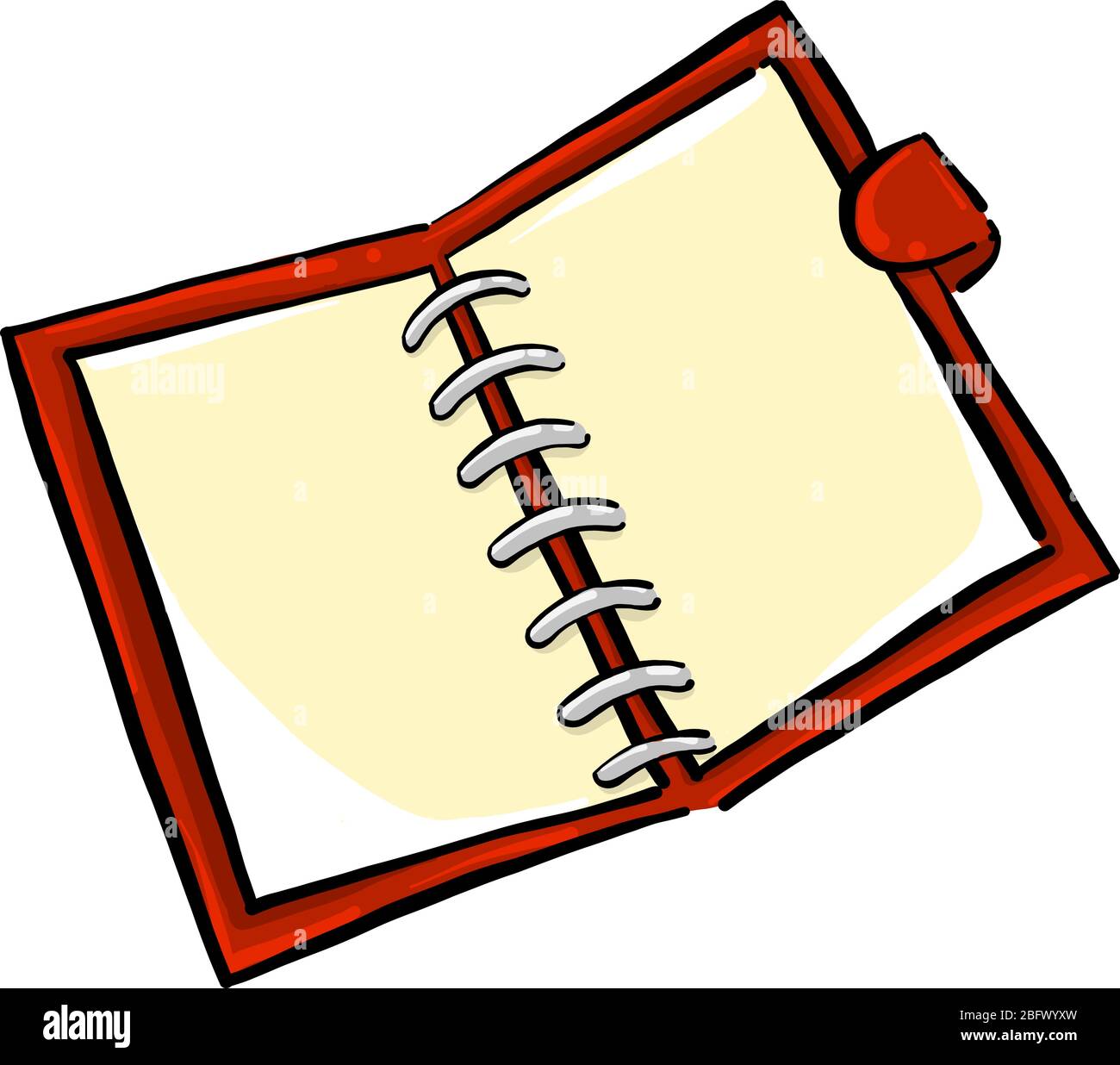 Open notebook, illustration, vector on white background Stock Vector ...