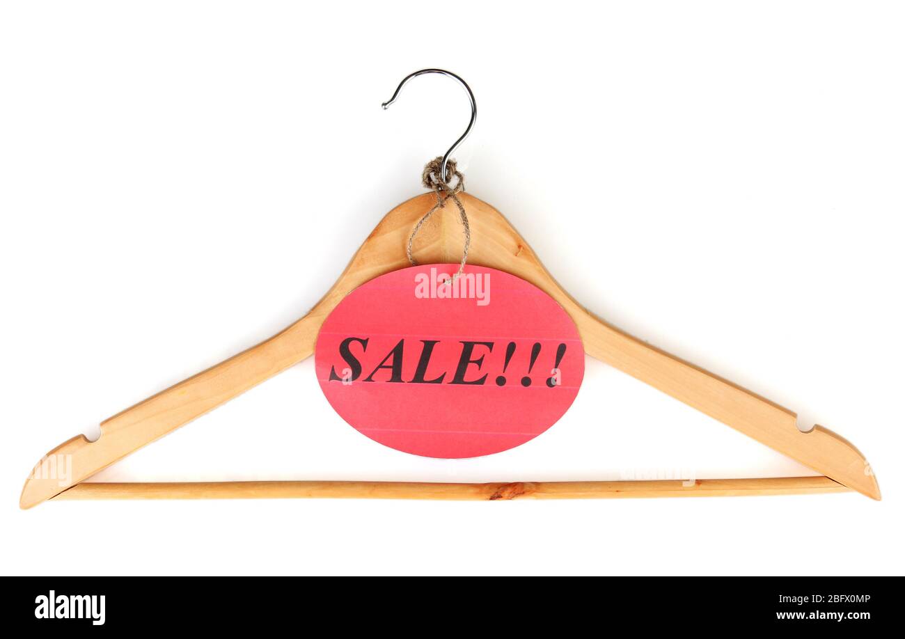 Red tag sale wooden hanger hi-res stock photography and images - Alamy