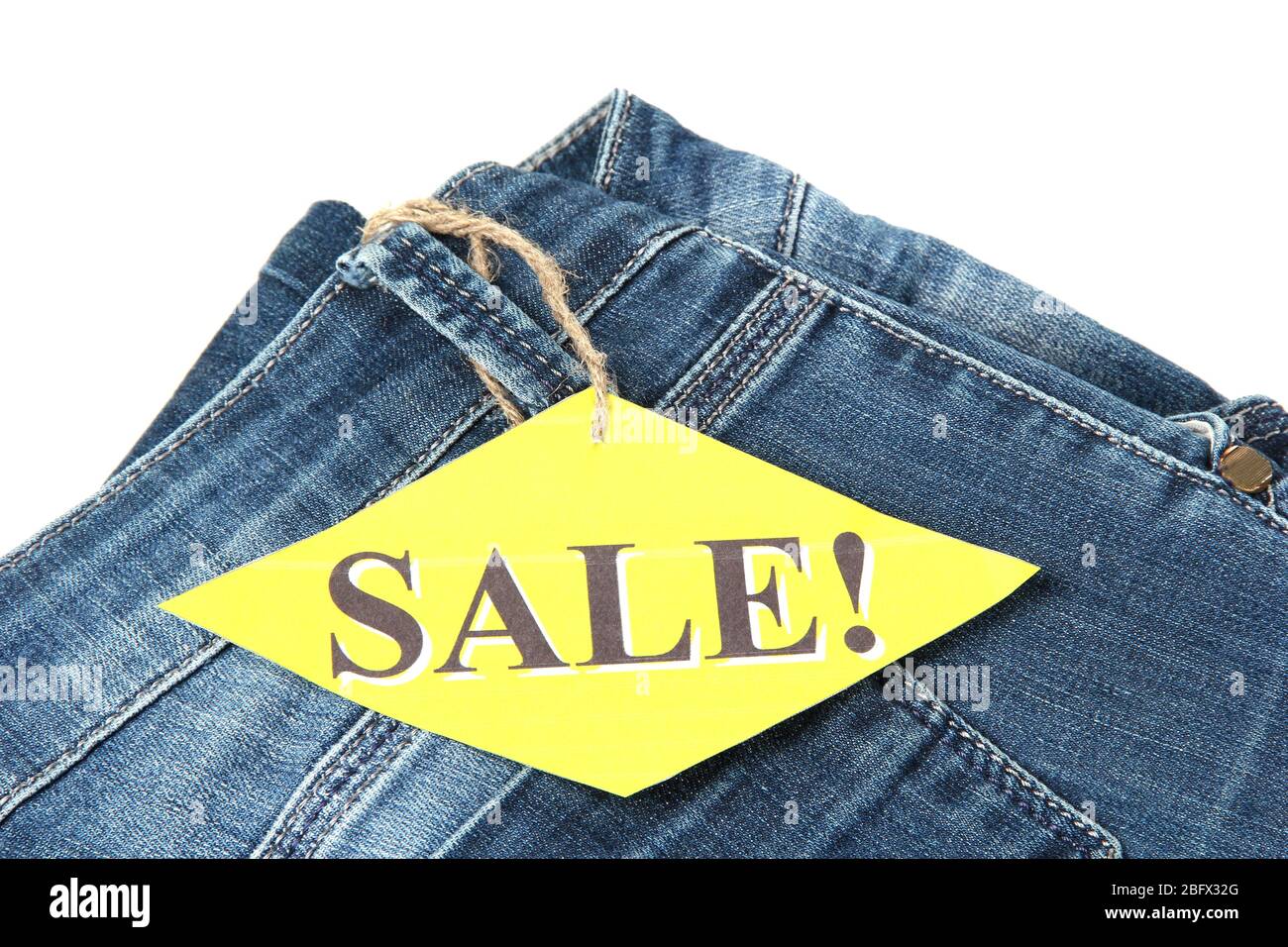 Fashion blue jeans on sale close-up isolated on white Stock Photo - Alamy