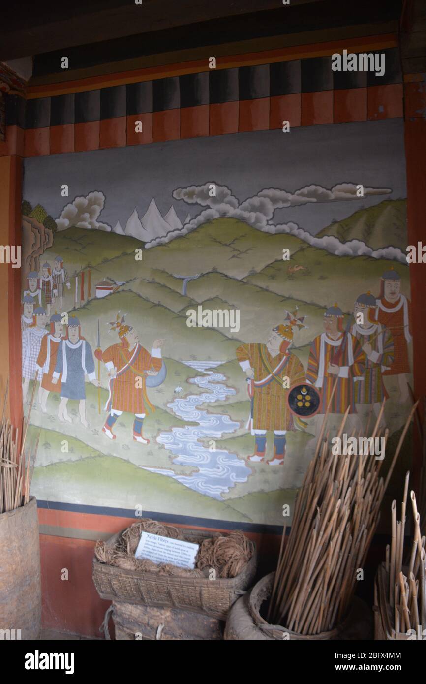 The Ogyen Choling Palace and Museum, Tang Valley, Bhutan, is a former ...