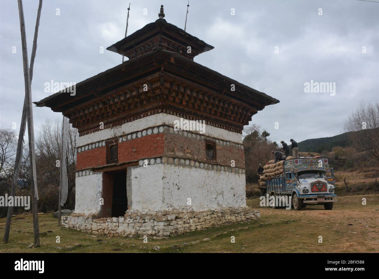 Heritage building in the rural Tang Valley, Bumthang, Bhutan Stock ...