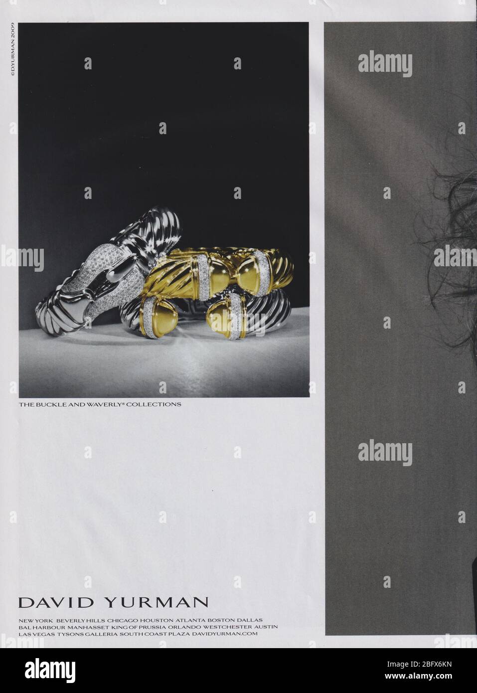 poster advertising David Yurman fashion house with Kate Moss in paper ...